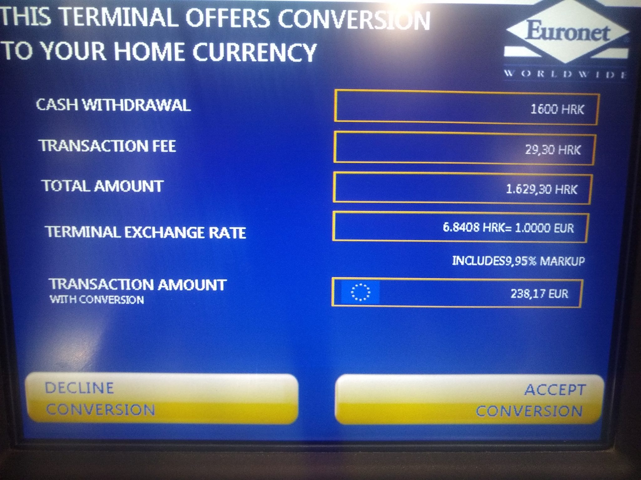 Why you should really never accept the suggested exchange rate at the ...